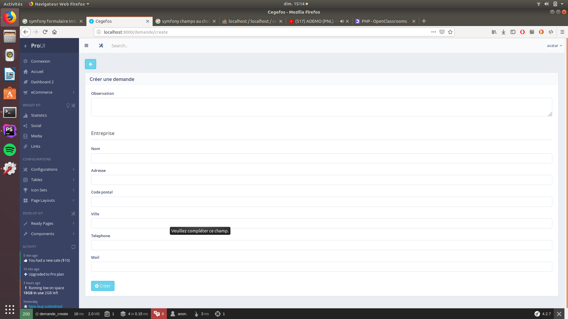 [Symfony 4] Formulaire avec un champs au choix par Ryumaa - page 1 - OpenClassrooms